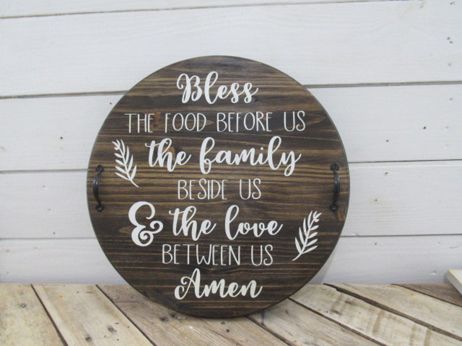 18 Lazy Susan Rustic Turntable Bless the Food Serving | Etsy