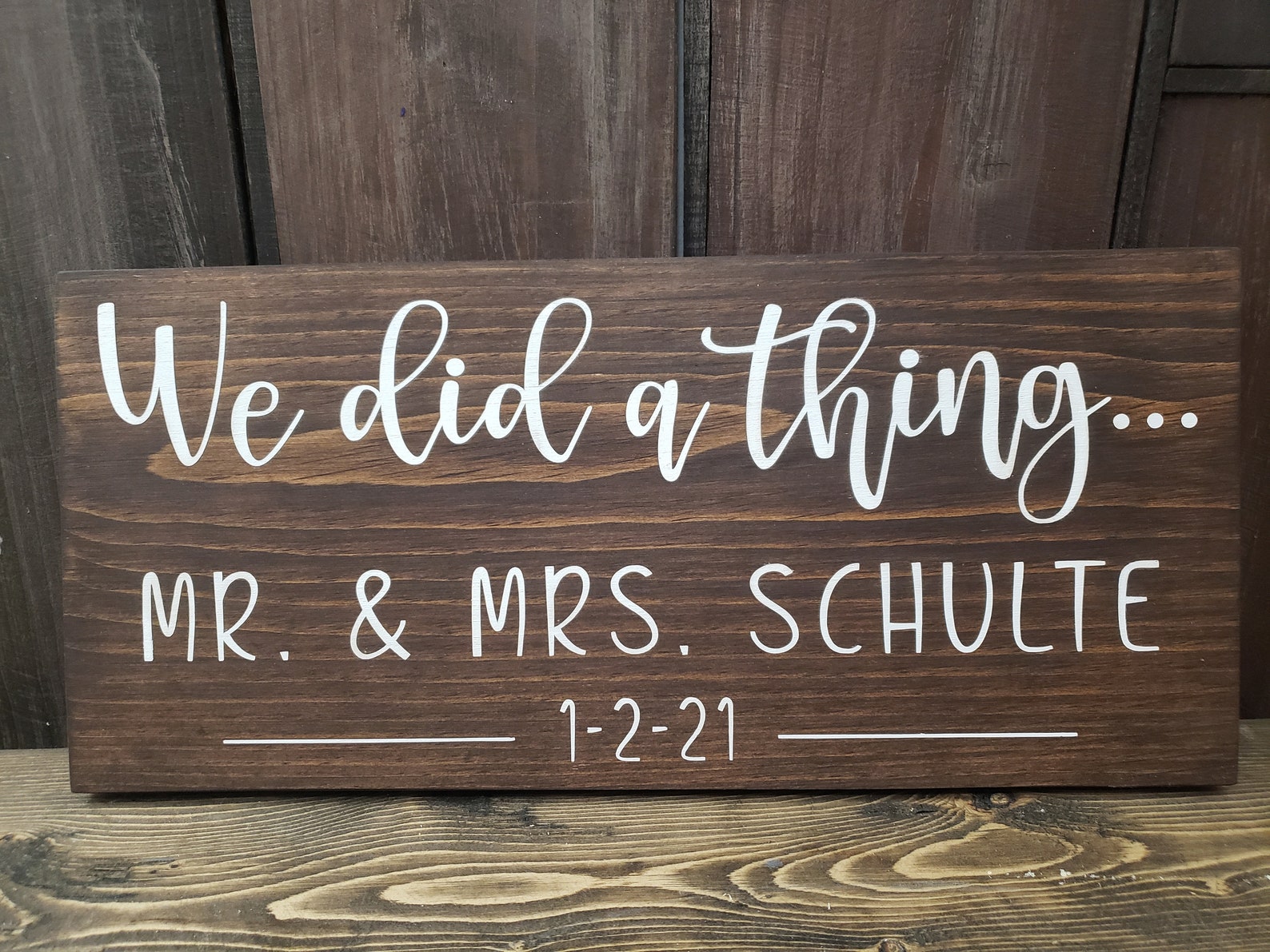 Wedding Announcement Sign Personalized Elopement Sign - Etsy