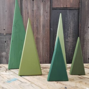 Simple Evergreen Trees, Set of 5, Woodland Nursery Decor, Rustic Cabin ...