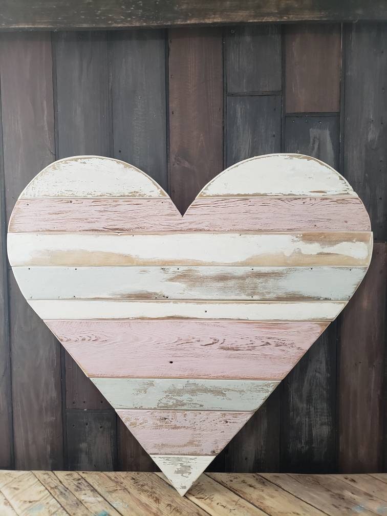 Custom Size Reclaimed Wood Heart Cottage Decor Kid's | Etsy