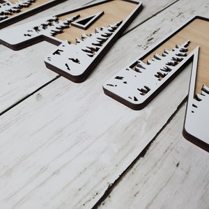 Forest Name Sign, Tree Letters, Woodland Kids Room Gift, Nature Themed ...