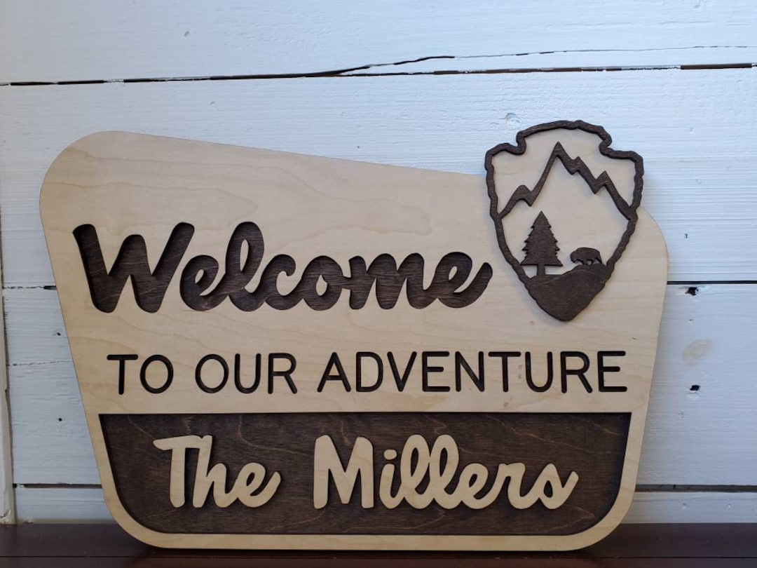 National Park Welcome Sign Welcome to Our Adventure - Etsy