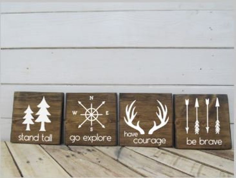Woodland Nursery Decor Rustic Forest Baby's Room Signs | Etsy