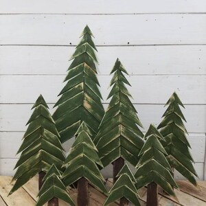 Tiny Evergreen Trees, Tiered Tray Decor, Woodland Nursery Decor, Lake ...