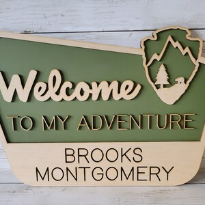National Park Welcome Sign, Welcome to Our Adventure, Personalized ...