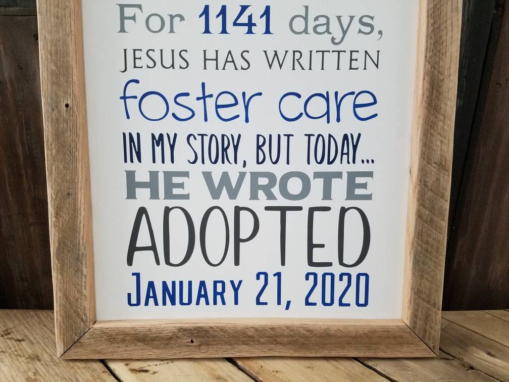 Adoption Sign Personalized Hand Painted Sign Gotcha Day Sign | Etsy