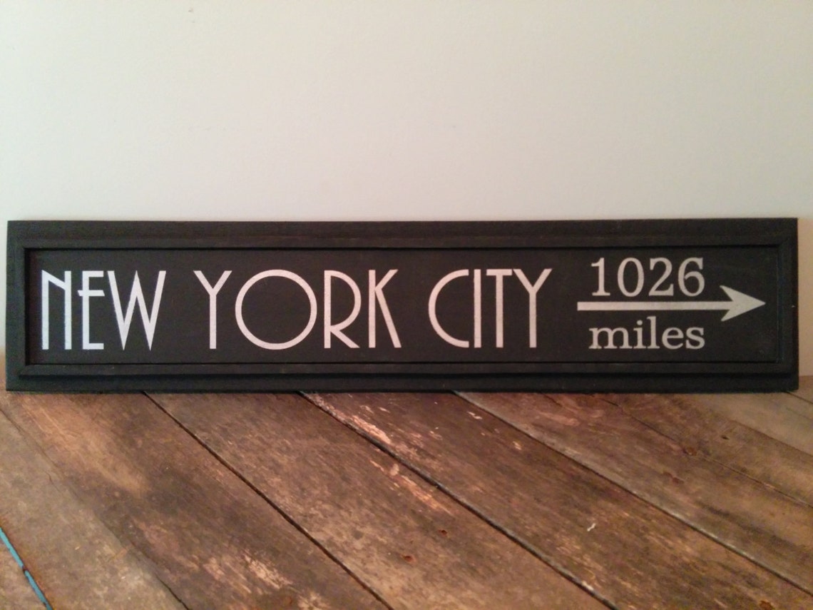 Mileage Sign Custom Directional Sign Destination Sign Hand | Etsy