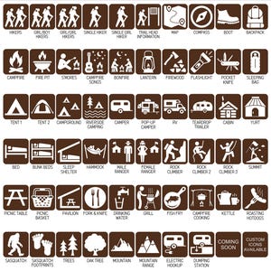 National Park Signs Gallery Wall Grouping, National Parks & Recreation ...
