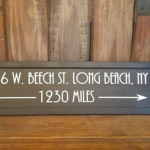 Mileage Sign, Custom Directional Sign, Destination Sign, Hand Painted ...