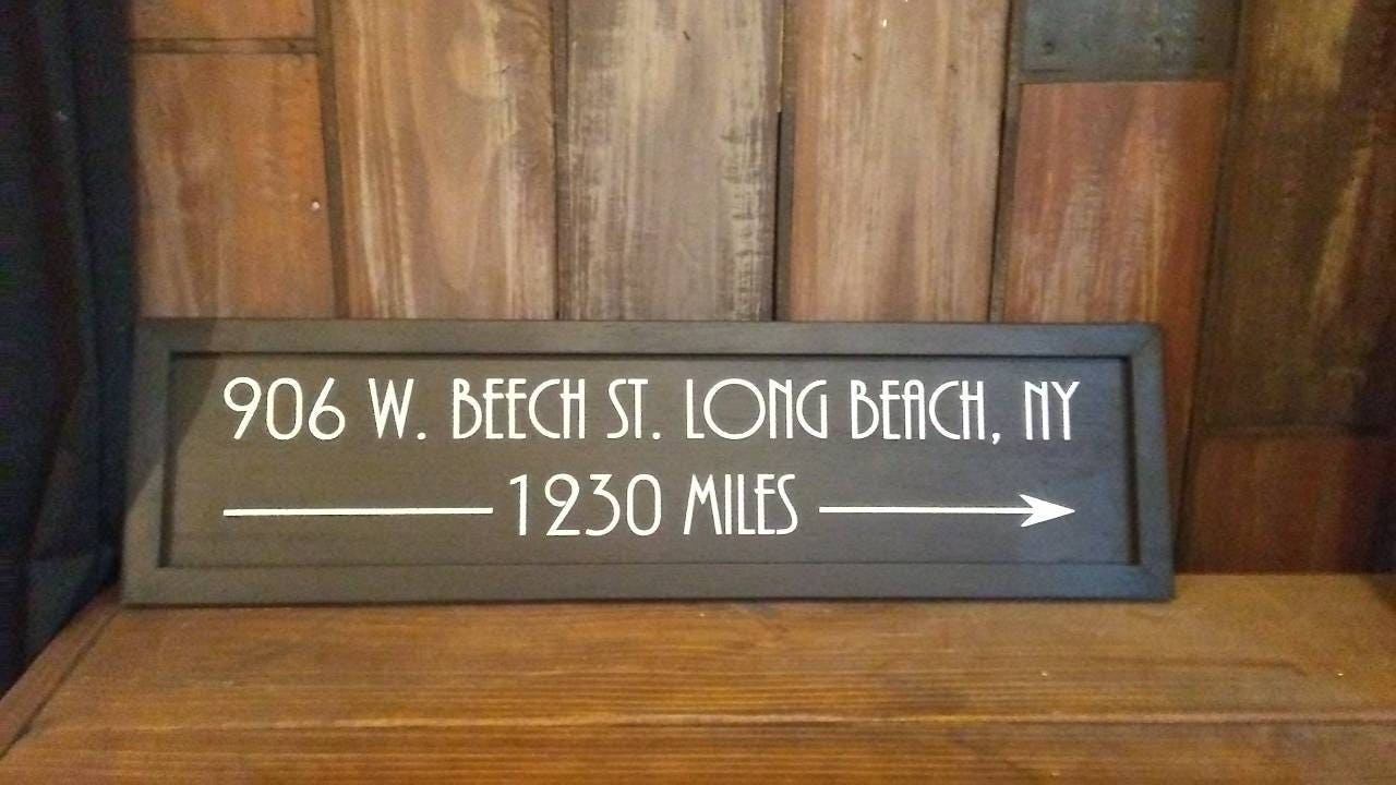 Mileage Sign Custom Directional Sign Destination Sign Hand | Etsy