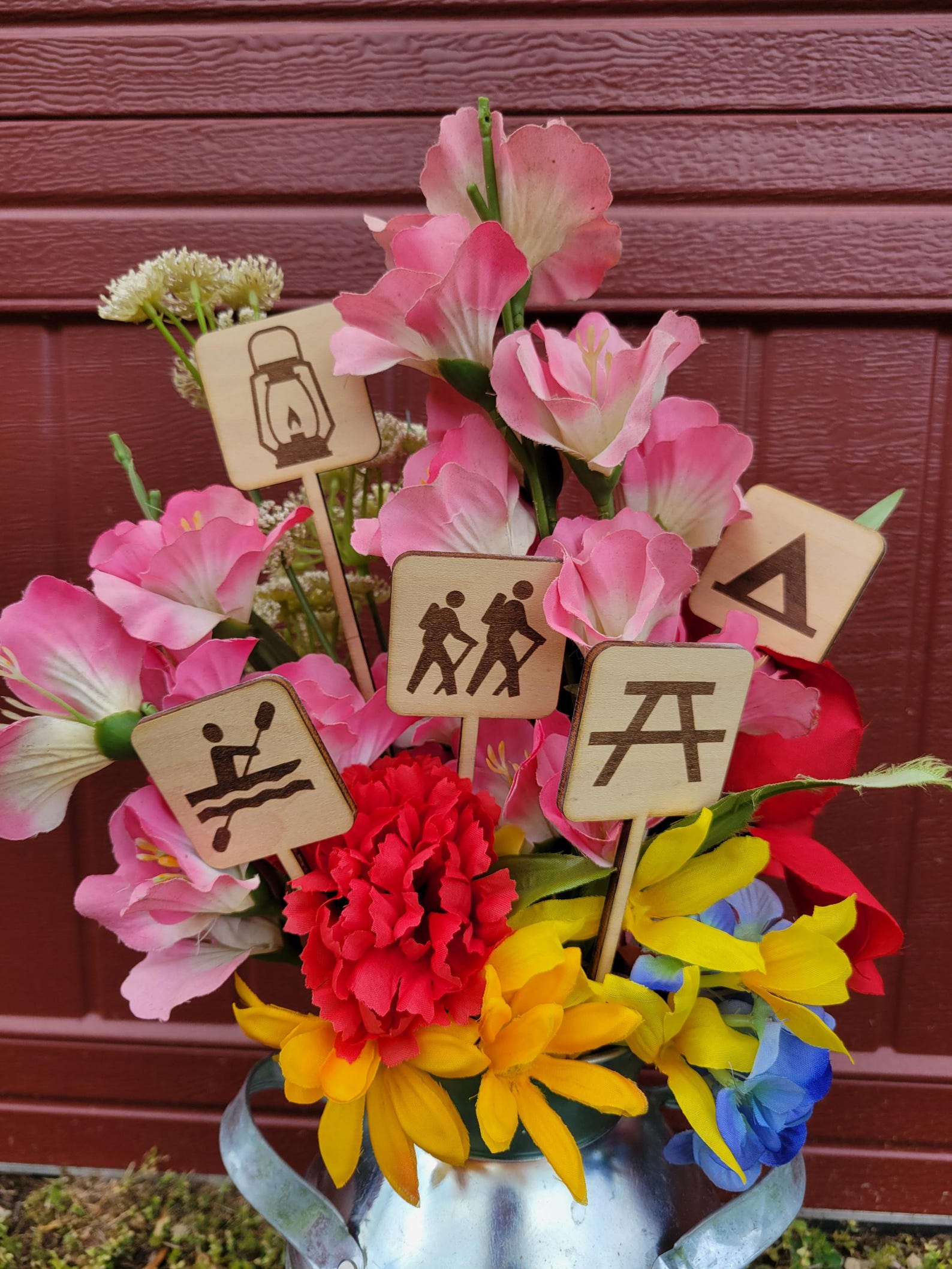 National Parks & Recreation Flower Bouquet Picks, Laser Engraved ...