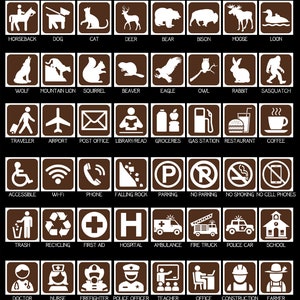 National Park Gallery Wall Sign Grouping, National Parks and Recreation ...
