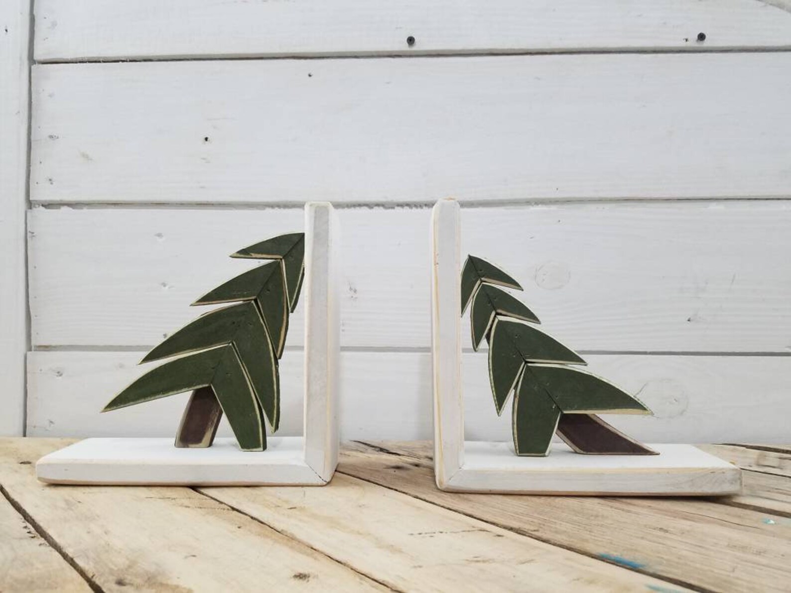 Woodland Tree Bookends Evergreen Trees Nursery Decor Lake | Etsy