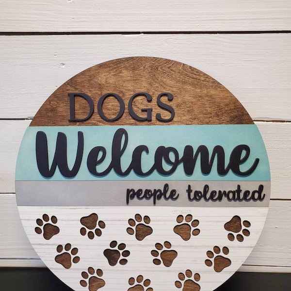 Dog Welcome Sign - Etsy UK