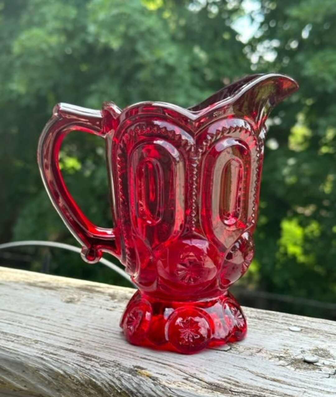Moon and Star Ruby Red Creamer Wright - Etsy