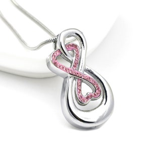 Personalized Infinity Necklace for Ashes, Infinity Charm Memorial ...