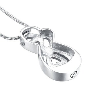 Personalized Infinity Necklace for Ashes, Infinity Charm Memorial ...