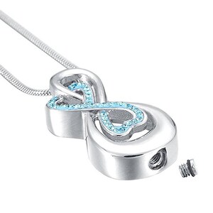 Personalized Infinity Necklace for Ashes, Infinity Charm Memorial ...