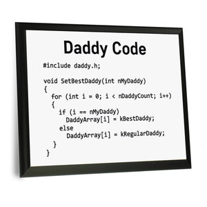 Dad Programmer Plaque Sign Gift - Unique Father's Day Gift - Software Developer System Analyst ...