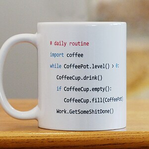 Python Program Coffee Mug/tea Cup - Computer Science Programmer ...