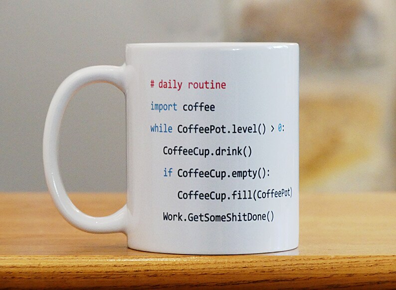 Python Program Coffee Mug Tea Cup Valid Program Computer Etsy