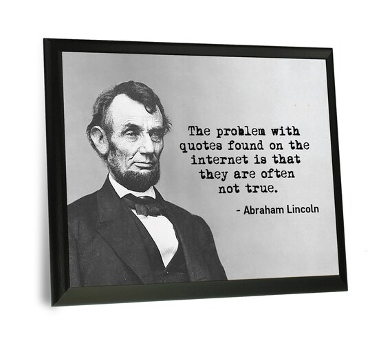 Abraham Lincoln Quote Sign History Teacher Gift Abe | Etsy