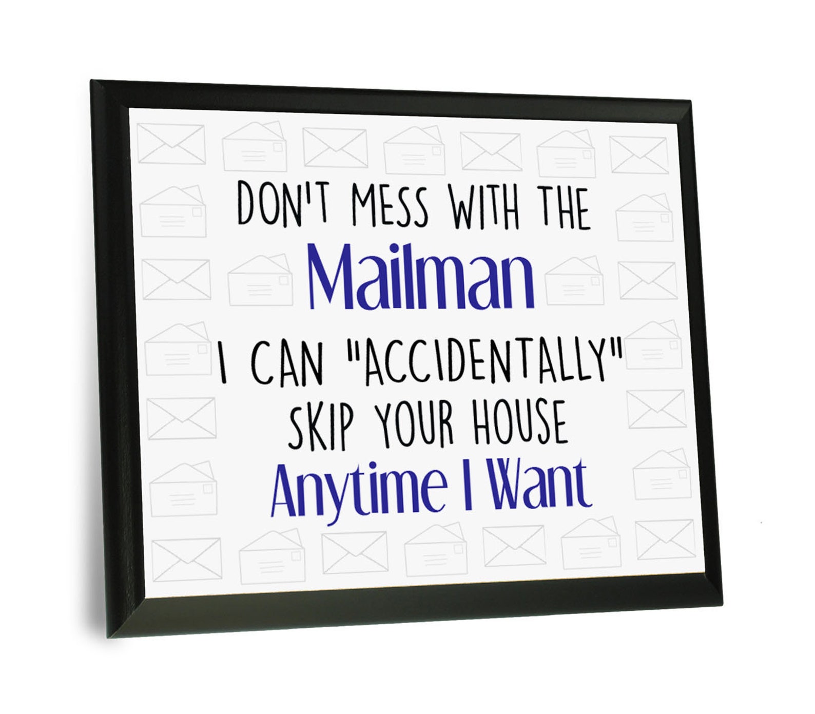 Mailman Gift Mail Carrier Lady Plaque Sign 8x10 Don't - Etsy
