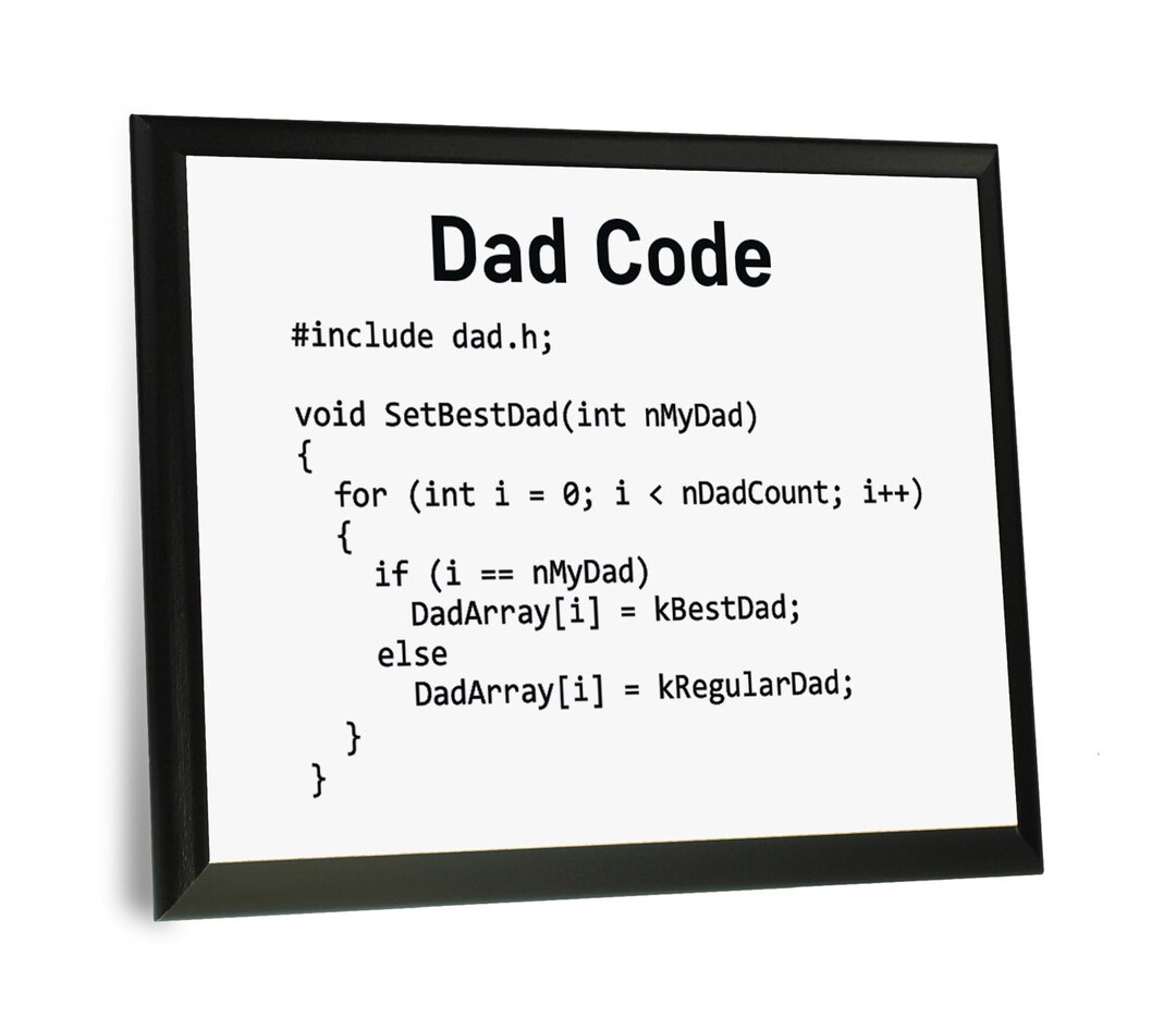 Dad Programmer Plaque Sign Gift - Unique Father's Day Gift - Software ...