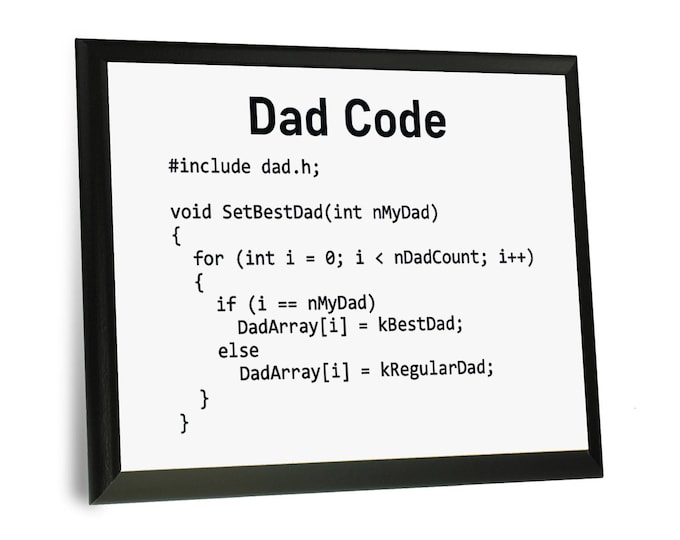 Dad Programmer Plaque Sign Gift - Unique Father's Day Gift - Software Developer System Analyst ...