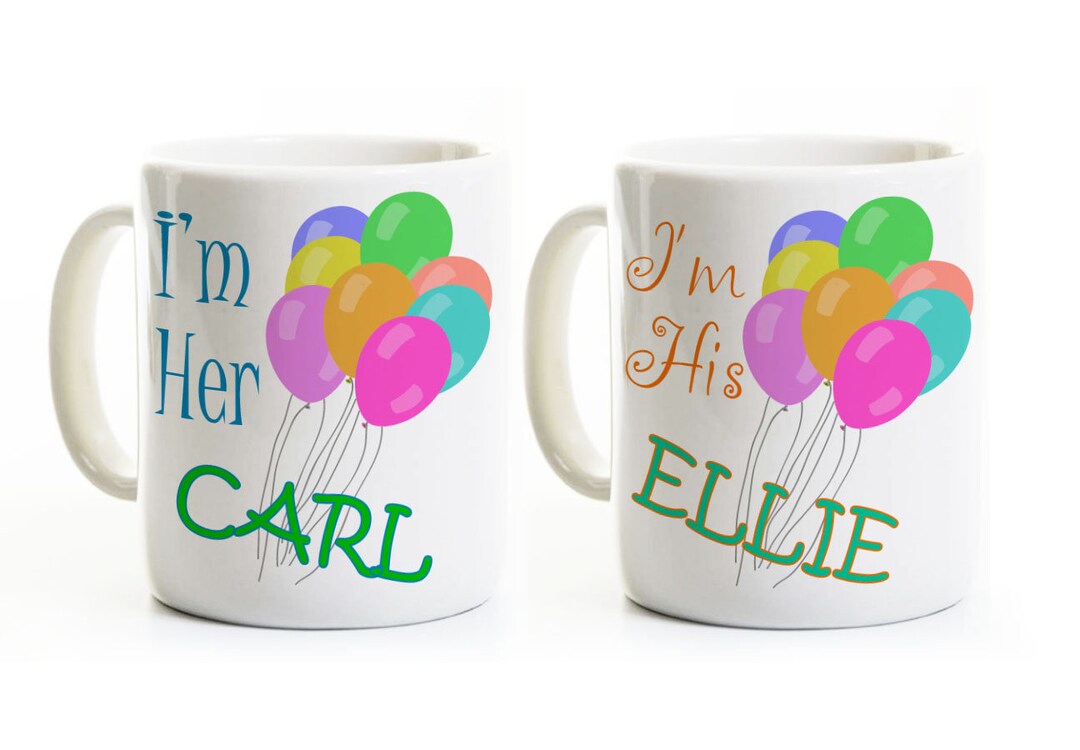Carl and Ellie Coffee Mugs - Gift for Couples - His and Her Anniversary ...