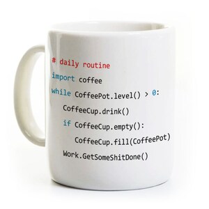 Python Program Coffee Mug/tea Cup Computer Science Programmer Software Developer Coding Gift ...