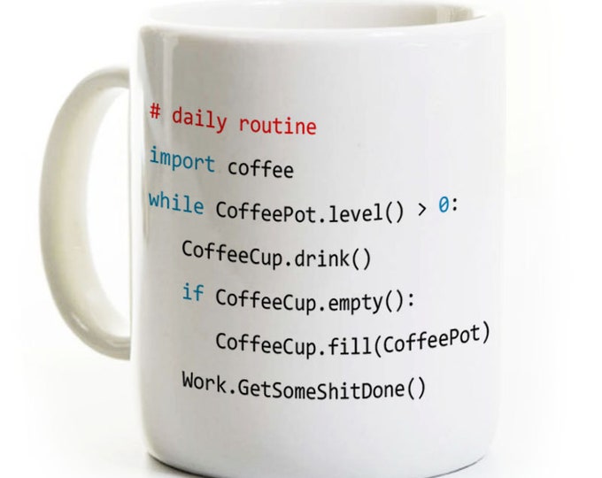 Python Program Coffee Mugtea Cup Computer Science Programmer Software Developer Coding T