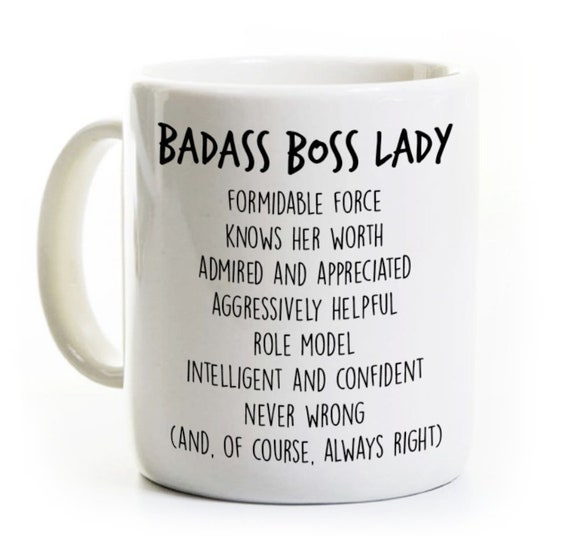 Badass Boss Lady Coffee Mug Gift for Number One Boss - Etsy