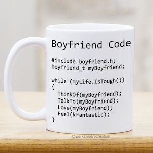 Boyfriend Coffee Mug Gift Valentines Day Gift for Programmer Coder ...