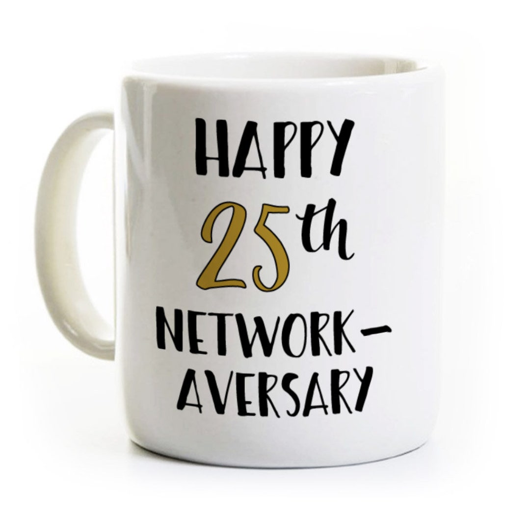 25th Work Anniversary for Networking - Coffee Mug - 25 Year Service ...