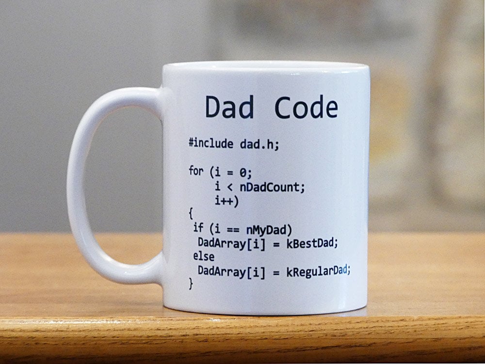Dad Code Programmer Coffee Mug - Father's Day Gift - Computer Science ...