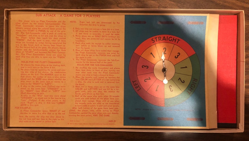 Vintage 1965 Sub Attack Board Game Milton Bradley 4630 - Etsy