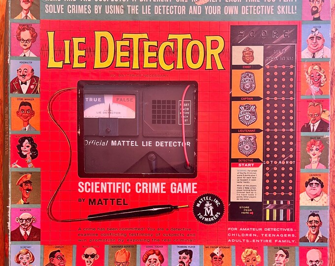 1960 Lie Detector Board Game Mattel Toymakers Crime Game - Etsy