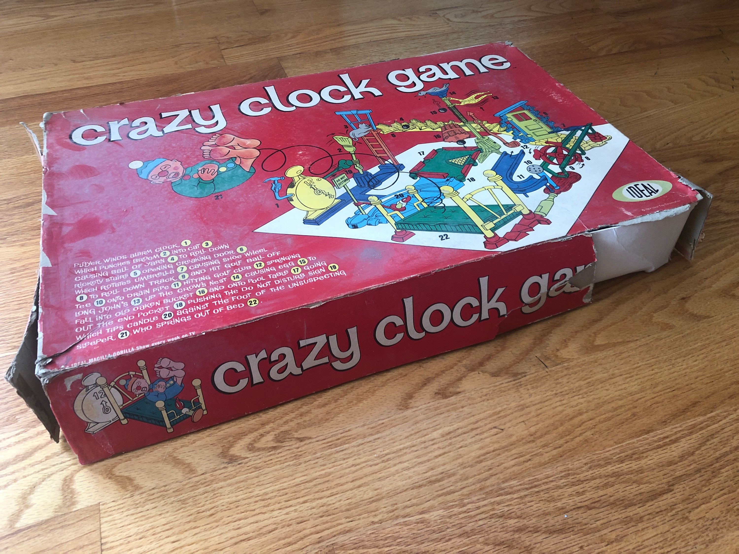 Vintage 1964 Ideal Crazy Clock Game Boardgame board game mouse | Etsy