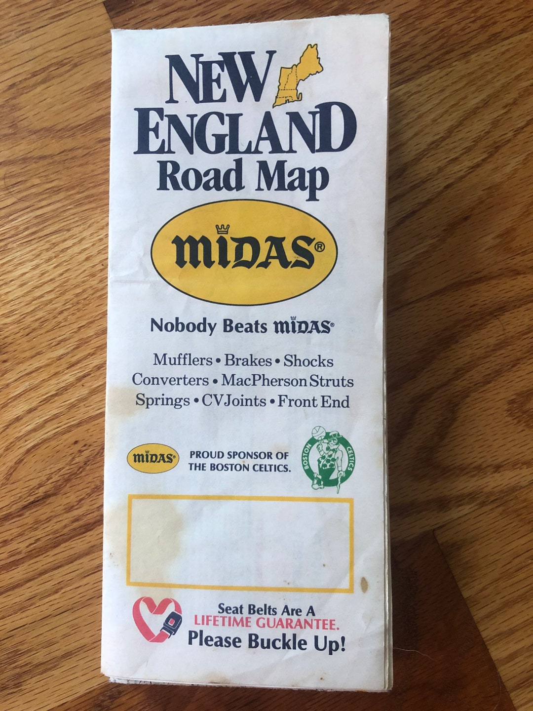 New England Massachusetts Vintage Midas Road Map Atlas Pamphlet Guide ...