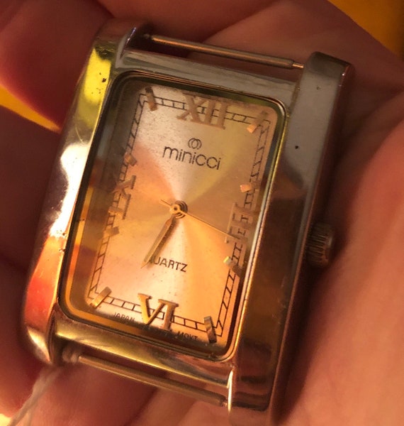 Vintage Minicci Watch Face Quartz Stainless Steel Square - Etsy