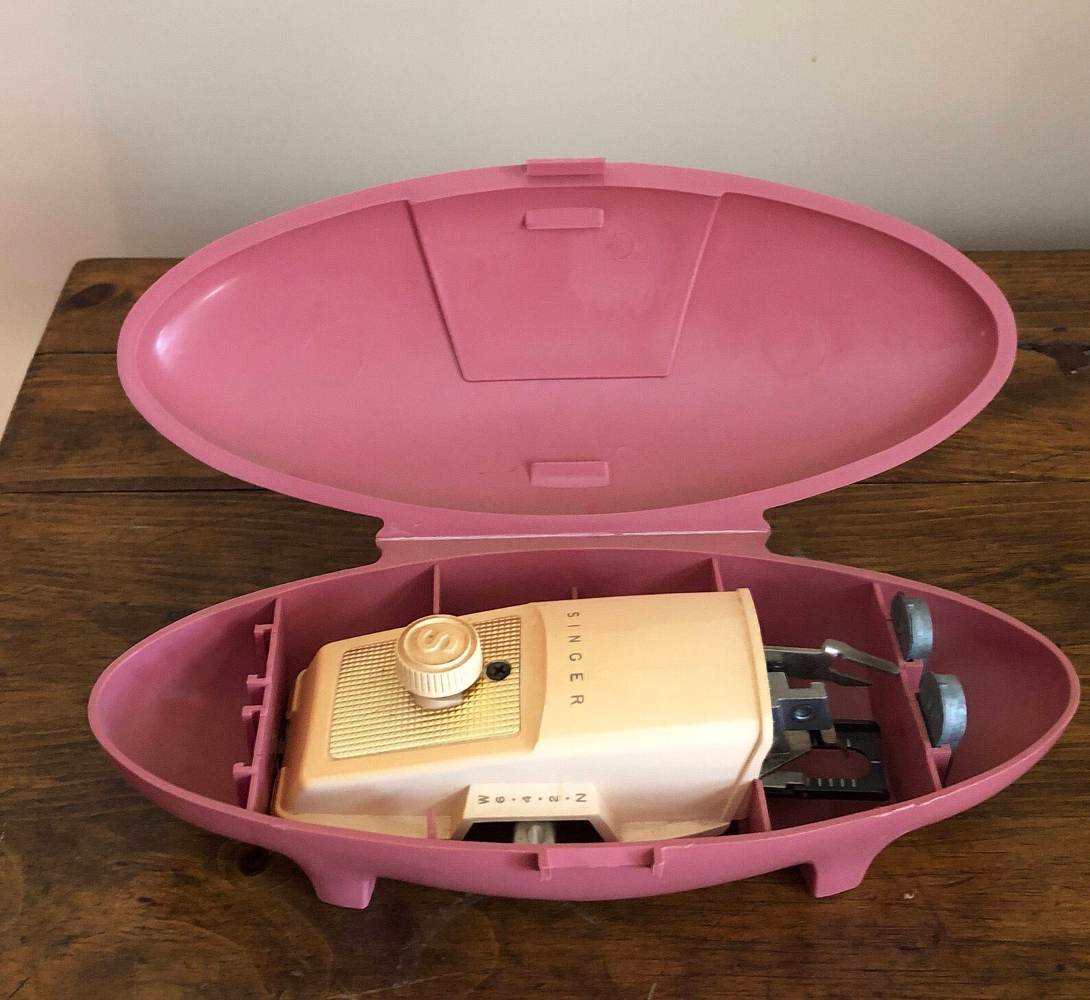 Vintage 1960 Pink Plastic Singer Sewing Buttonholer Machine | Etsy