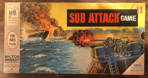Vintage 1965 Sub Attack Board Game Milton Bradley 4630 - Etsy