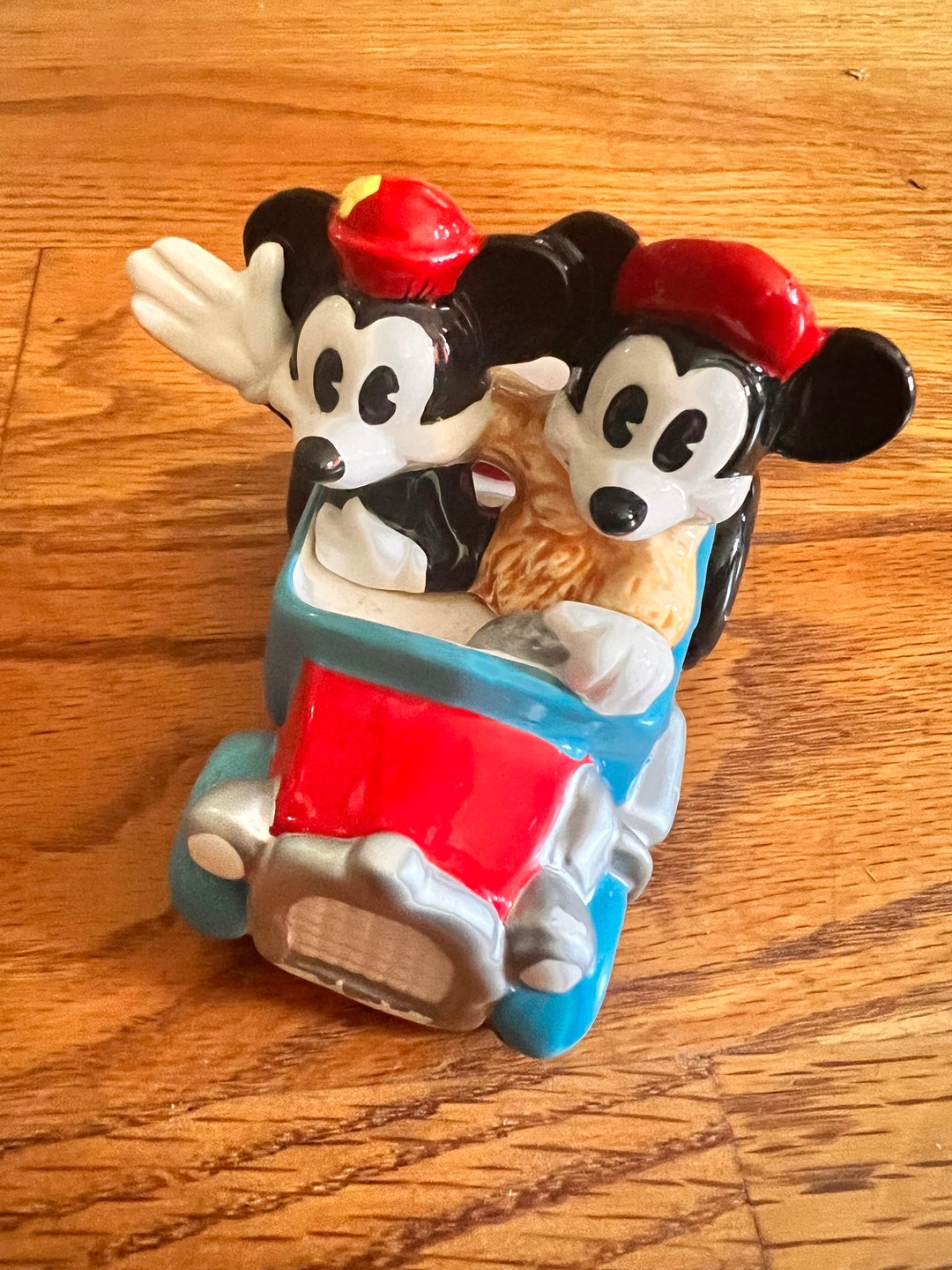 Disney Blue Jalopy Car Mickey & Minnie mmu Porcelain Schmid Ltd. - Etsy