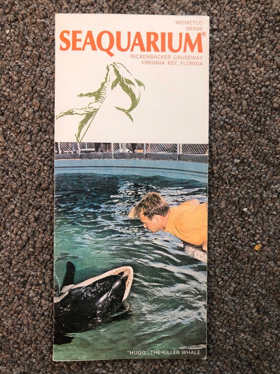 Vintage Seaquarium Brochure Map Florida Pamphlet Wometco Miami | Etsy