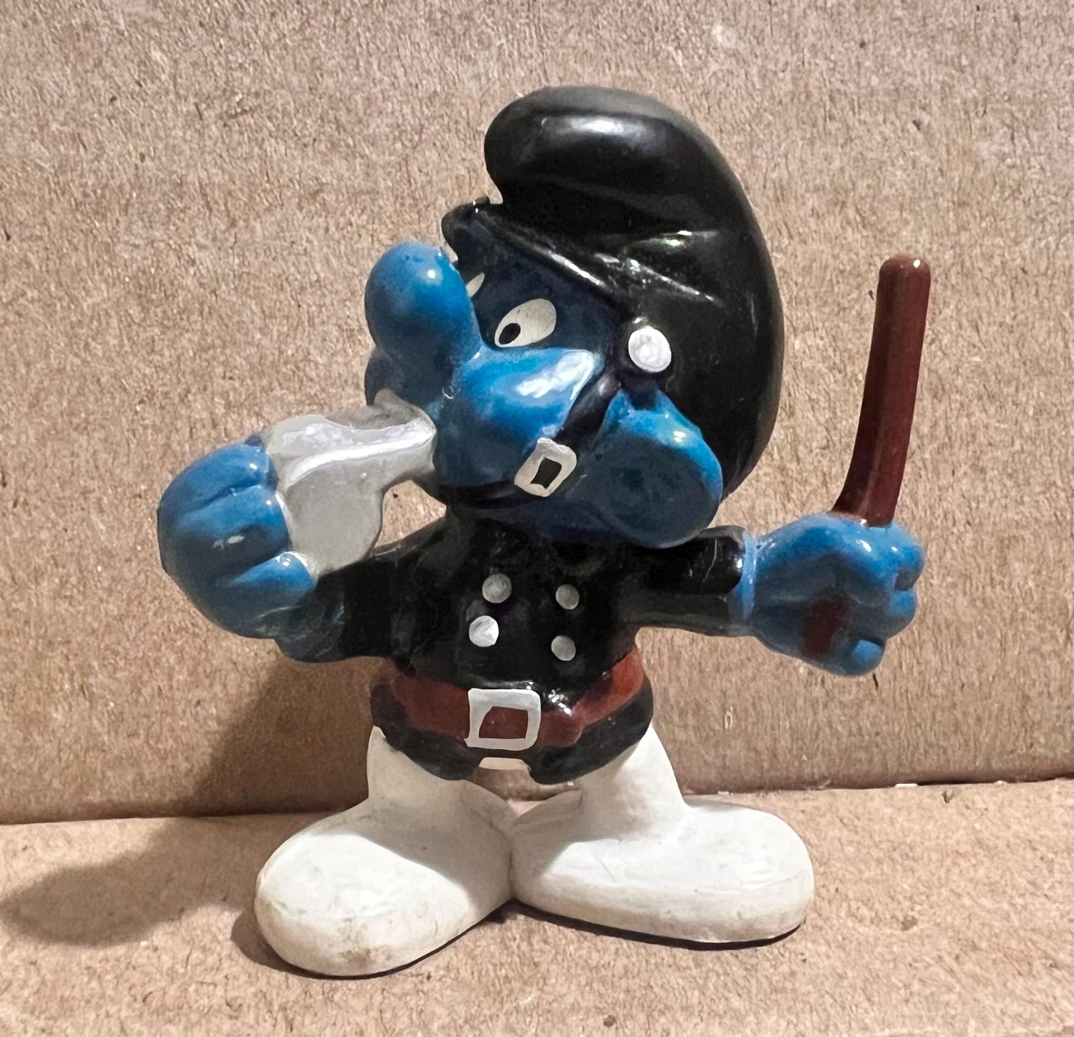Vintage Schleich Smurf Police Officer Man Figurine - Etsy