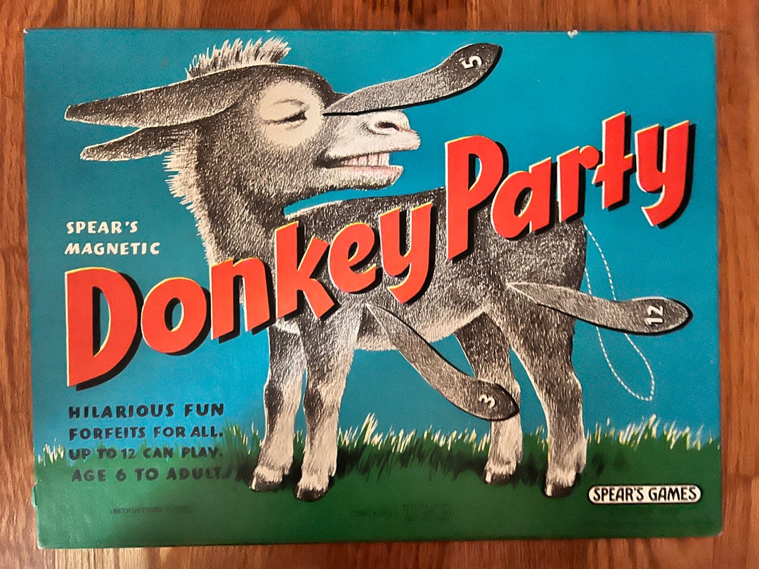 1968 Magnetic Donkey Party by Spears, England - Etsy