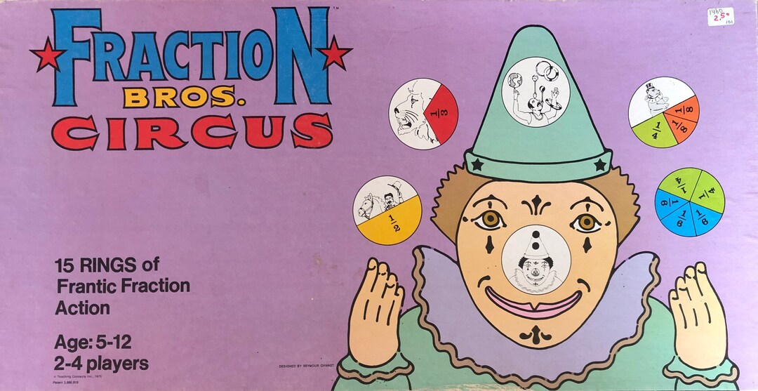 Vintage 1973 Fraction Bros. Circus Board Game Circus Juggler Games by ...