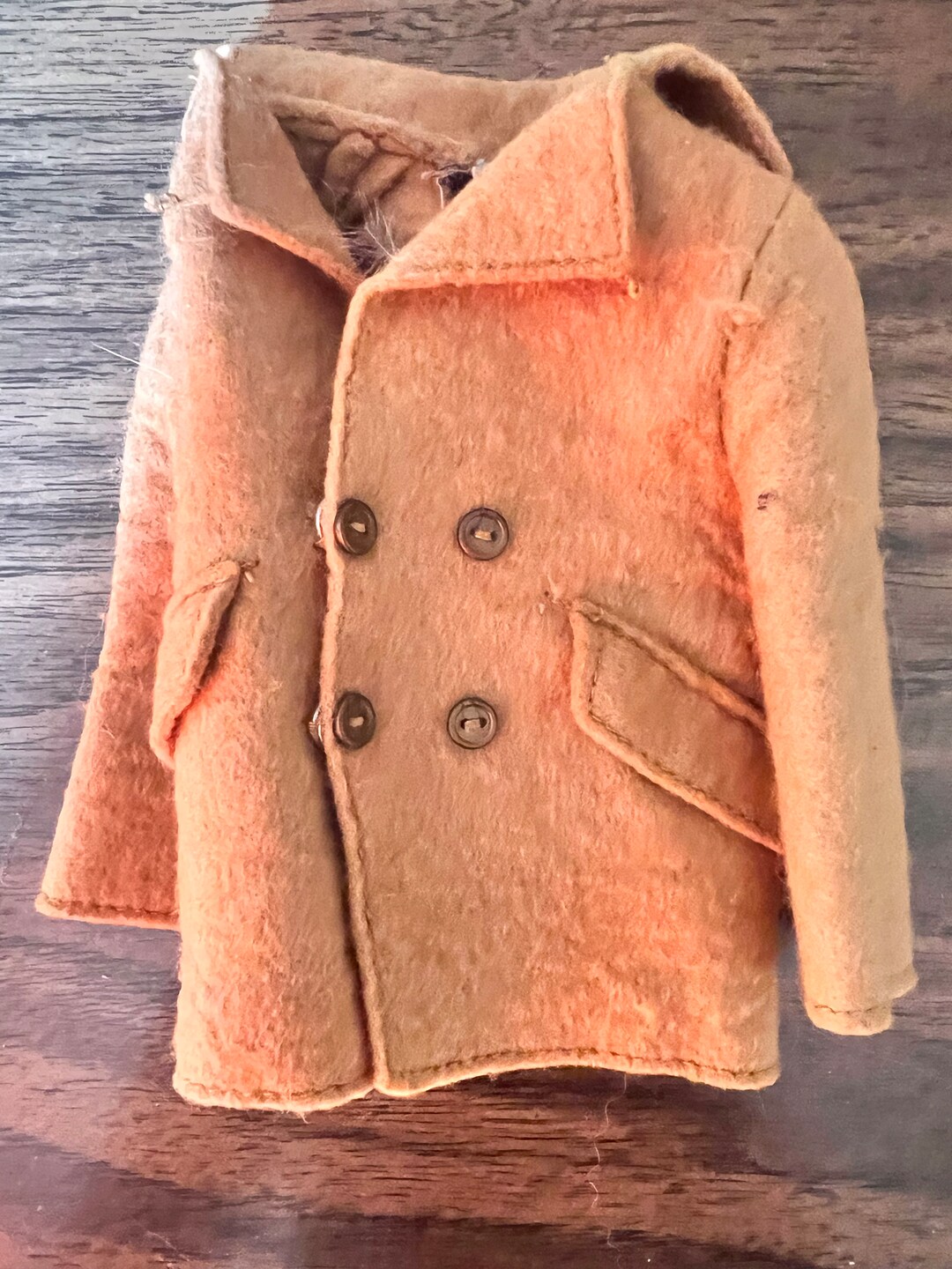 Vintage Barbie Ken Doll #1433 "play It Cool" Jacket Only Tan Felt 1970 ...
