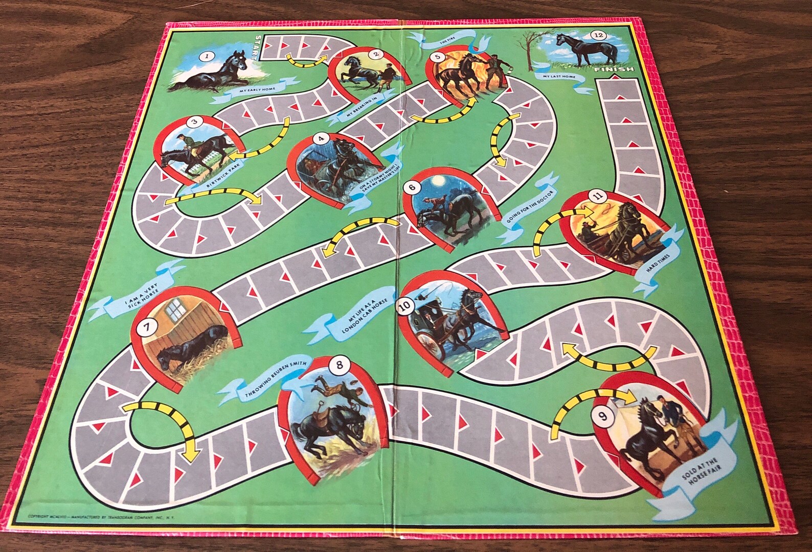 Vintage 1958 Transogram The Game of Black Beauty Board Game | Etsy